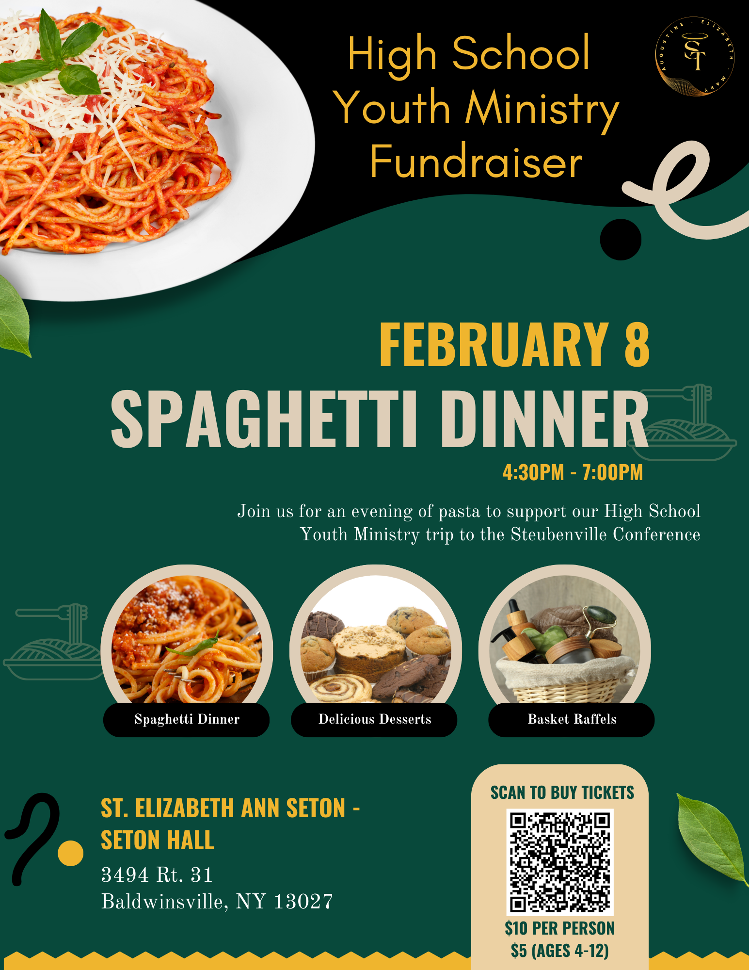 2025 Pasta Dinner | St. Elizabeth Ann Seton Church