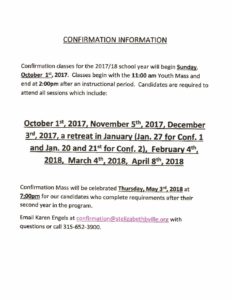 Confirmation_Classes | St. Elizabeth Ann Seton Church